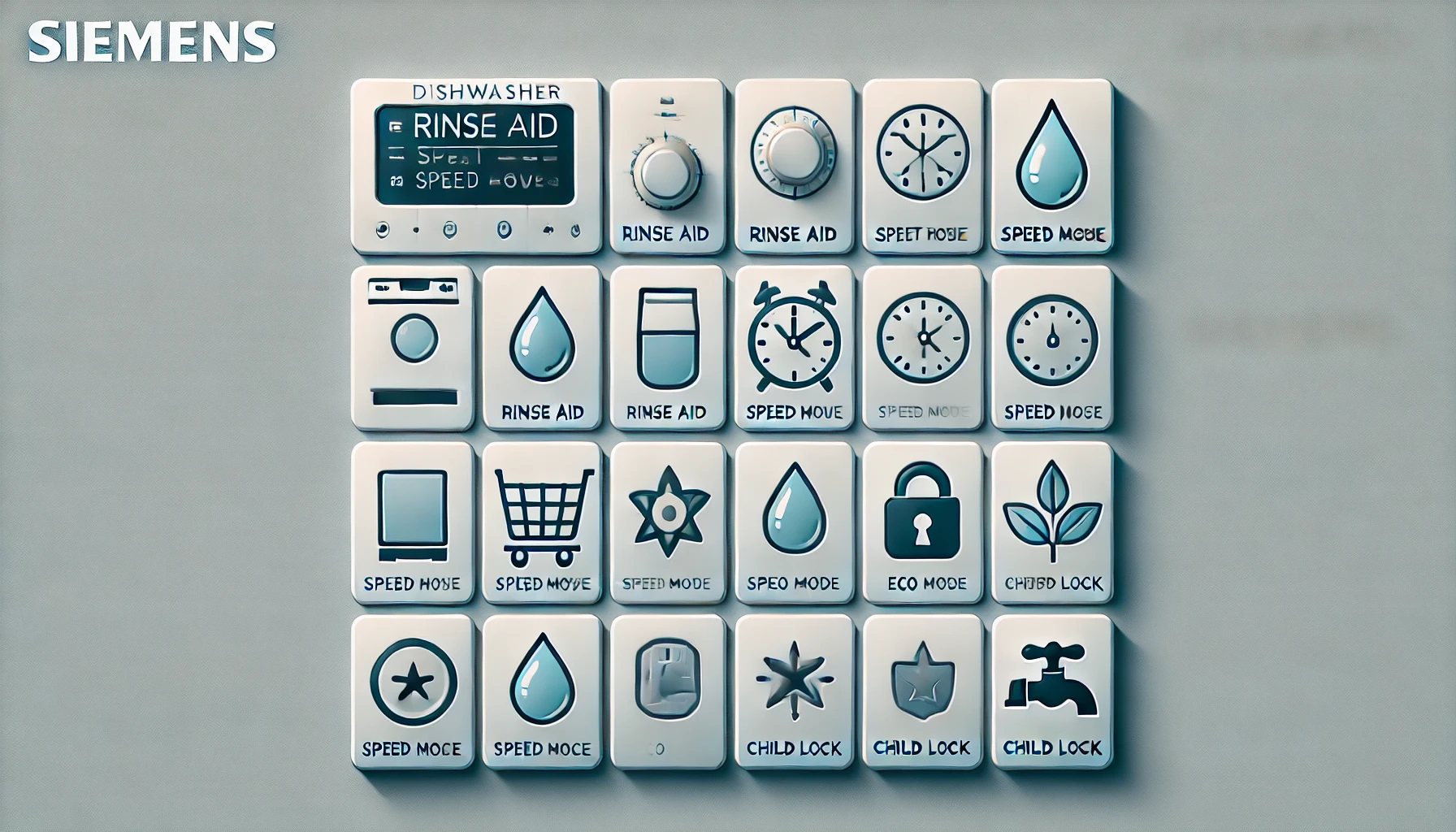 Betekenis tekens en symbolen op je Siemens vaatwasser